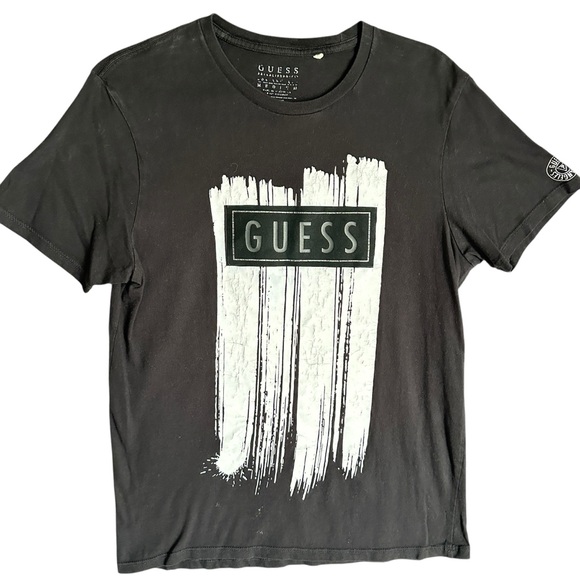Guess | Shirts | Guess Mens Black Logo Graphic Tshirt Black Tshirt Size ...